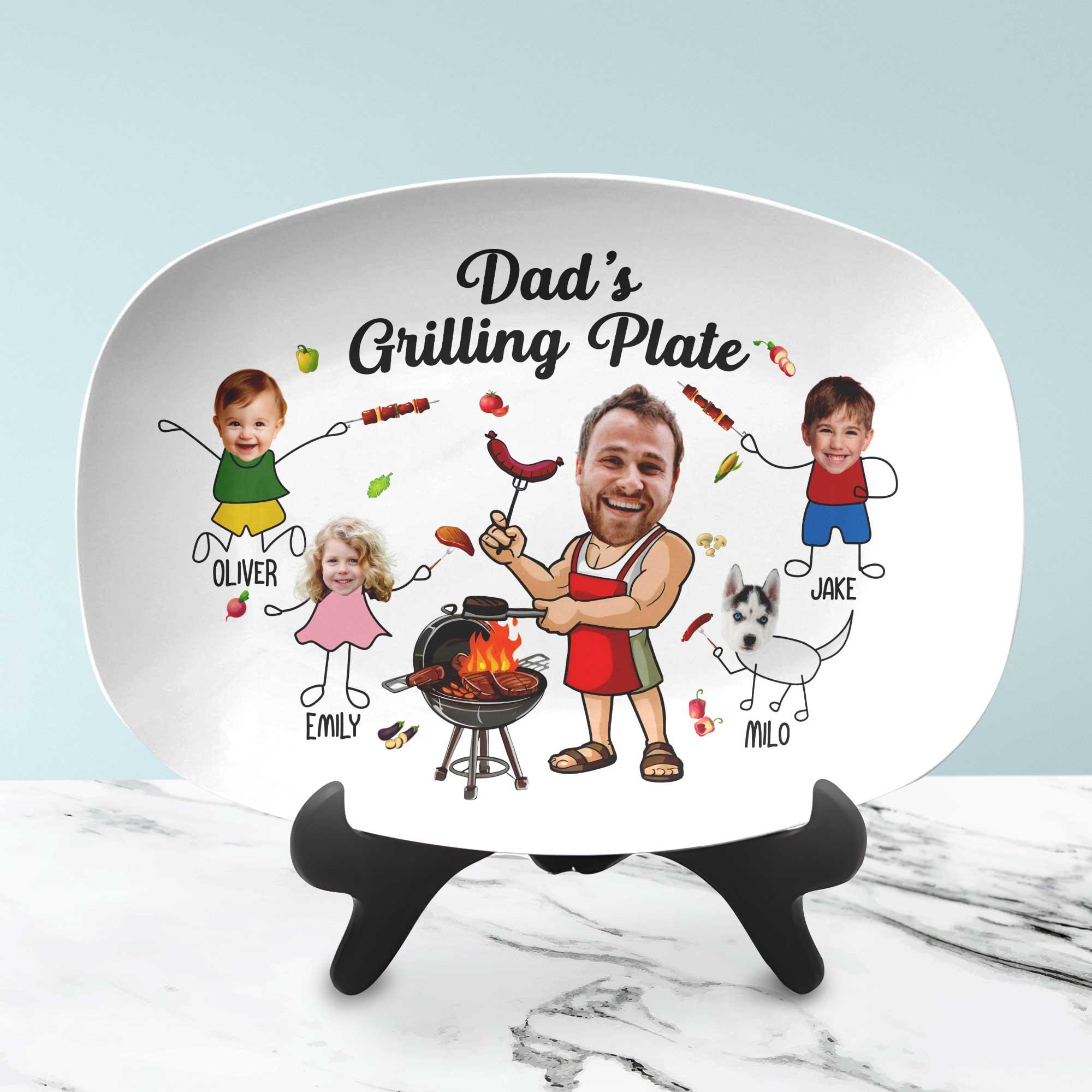 Personalized Father's Day Platter Gift for Dad, Custom Platter With ...