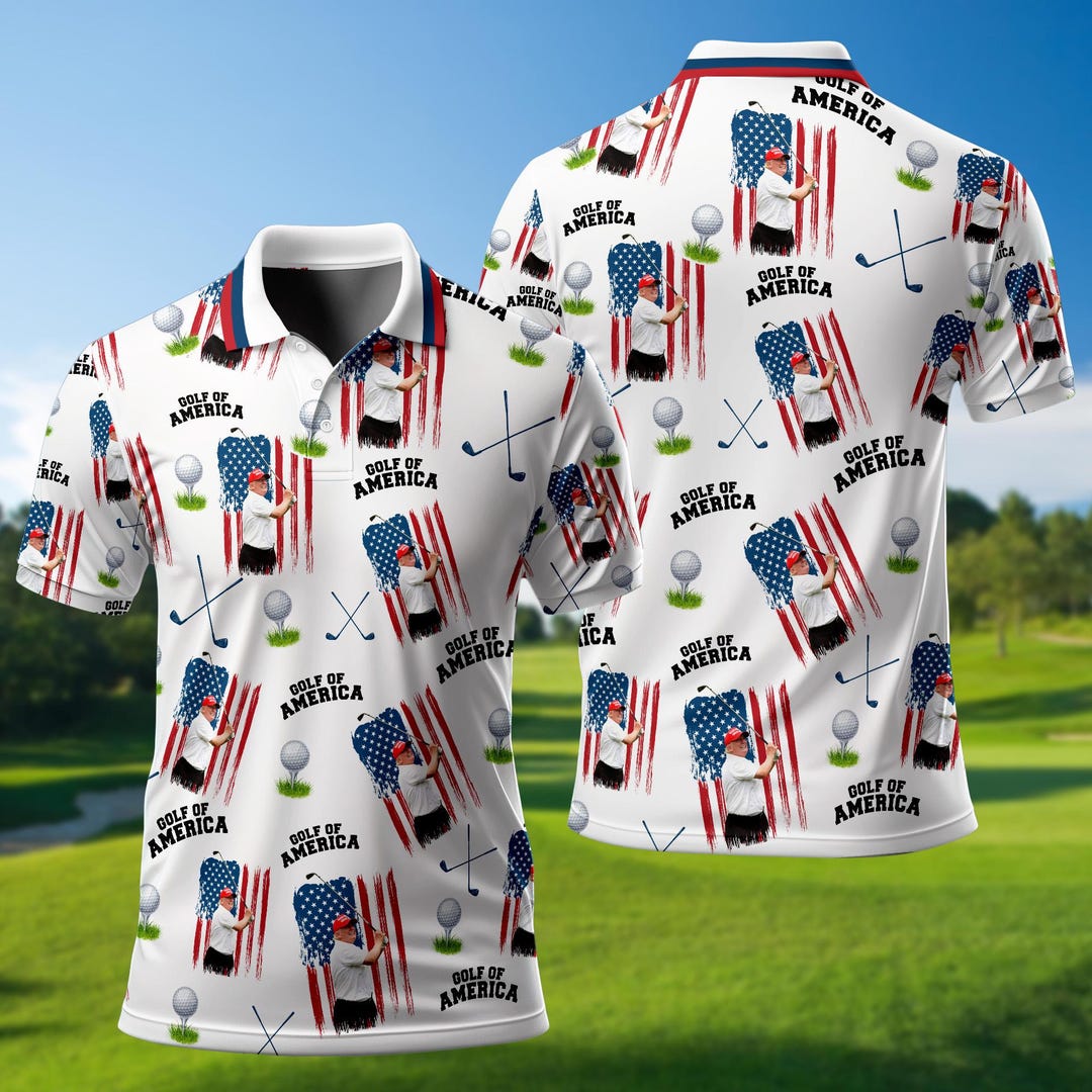 Trump Golf Polo Shirt Gift, Patriotic Golfing Gift, Father's Day Golf ...