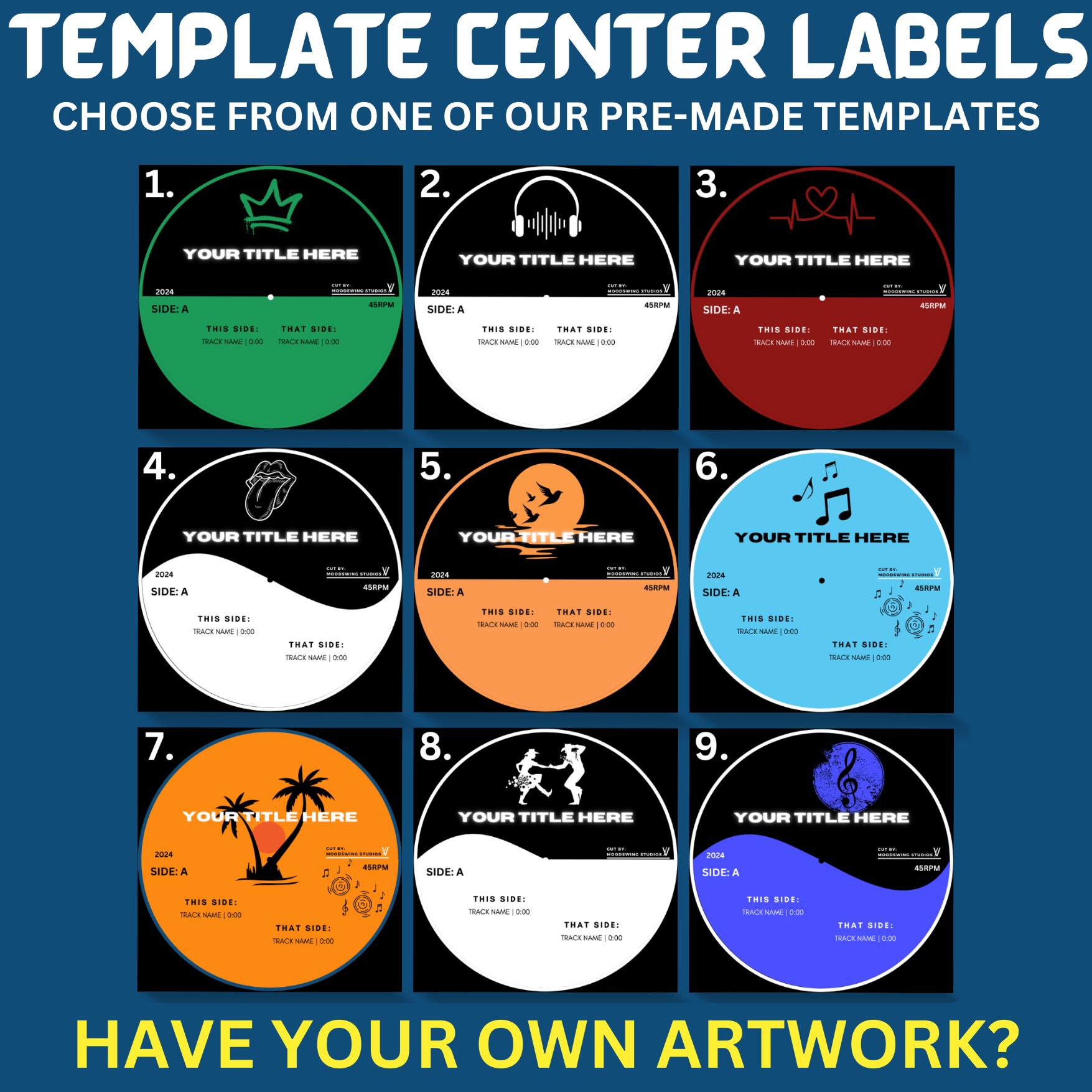 Custom Center Labels for Vinyl Records - Etsy