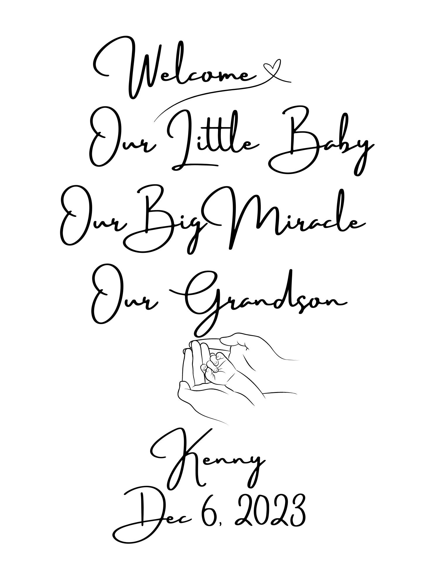 Baby Welcome to A Grandson, Welcome Our Little Baby Our Big Miracle ...