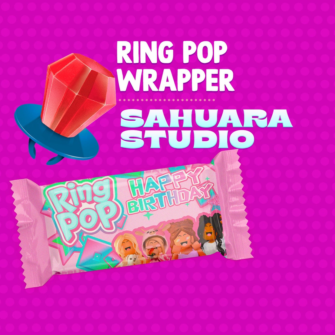 Instant Download • Roblox Ring Pop Wrapper • Roblox Birthday ...