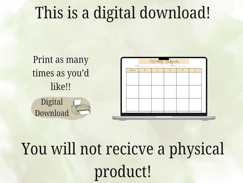 Homeschool Daily, Weekly, and Monthly Planner for Kids in Yellow ...