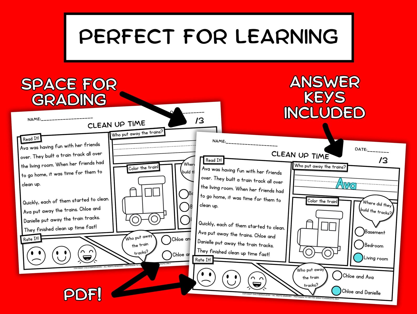 First Grade Reading Comprehension Worksheets for Spring Learning ...