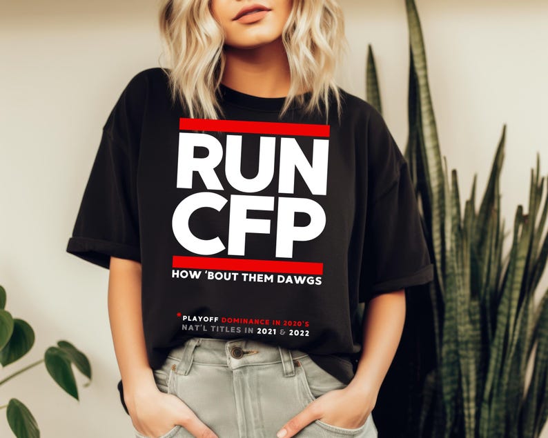 Dawgs RUN CFP Tee, 20's College Football Playoff Dominance, Music ...