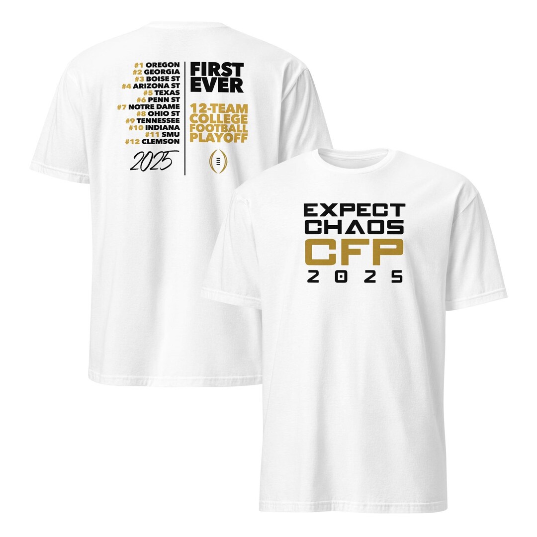 First 12-team CFP Shirt 2025 College Football Playoffs W/ Seeded Teams ...