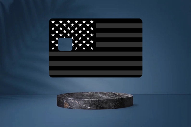 Black American Flag Credit Card Vinyl - Etsy