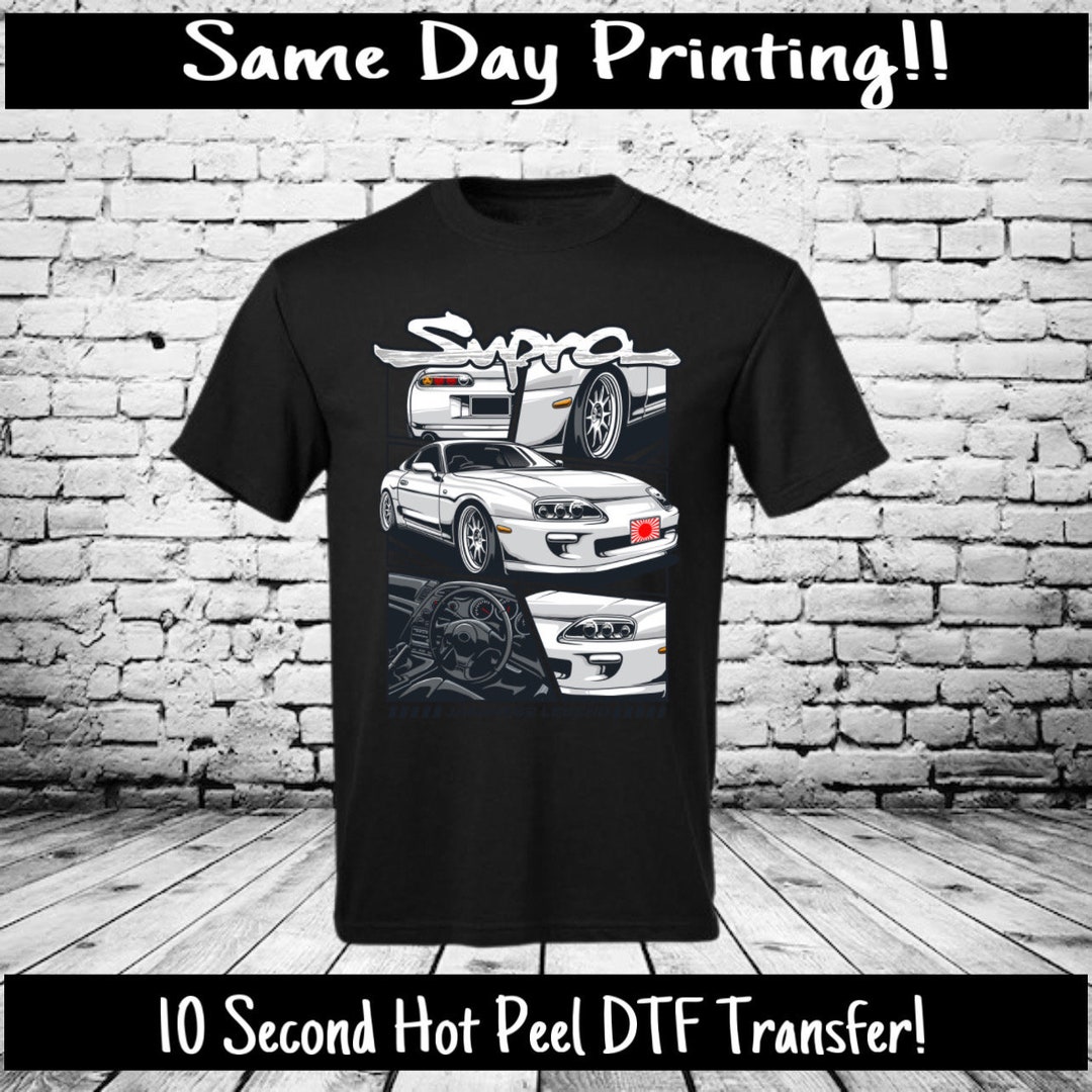 Jdm Car, Sports Car for Transfers, Turbo Car Ready-to-press Heat ...