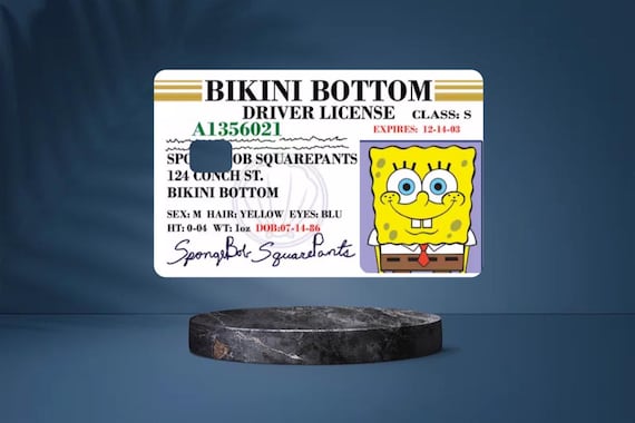 Spongebob Credit Card Front And Back