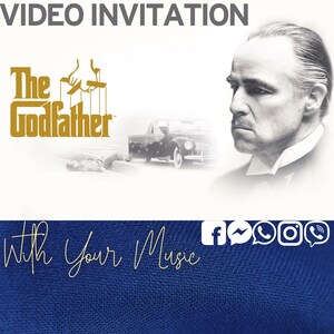 The Godfather Birthday Invitation With Music, Mafia Invitation, Mafia ...