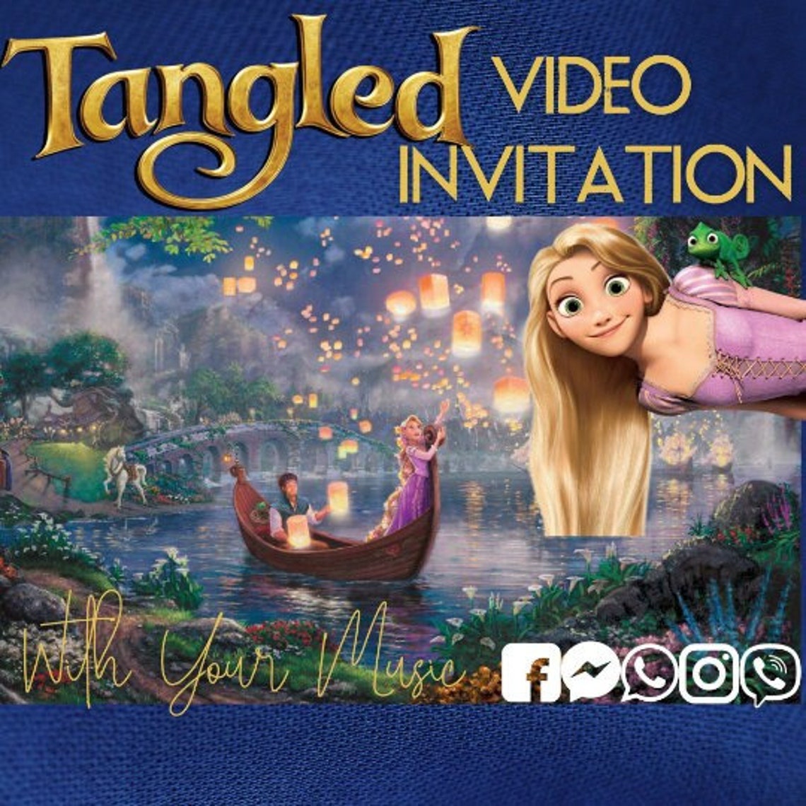 Tangled Invite, Tangled Party Invite, Tangled Invitation, Tangled ...
