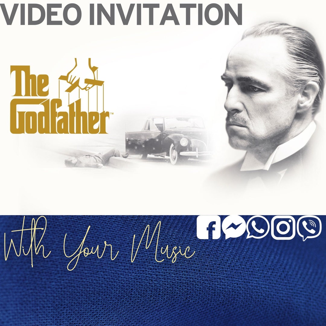 The Godfather Birthday Invitation With Music, Mafia Invitation, Mafia ...