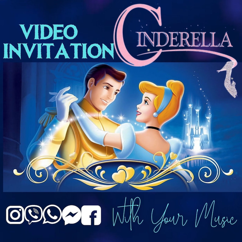 Cinderella Invite, Cinderella Party Invite, Cinderella Invitation ...