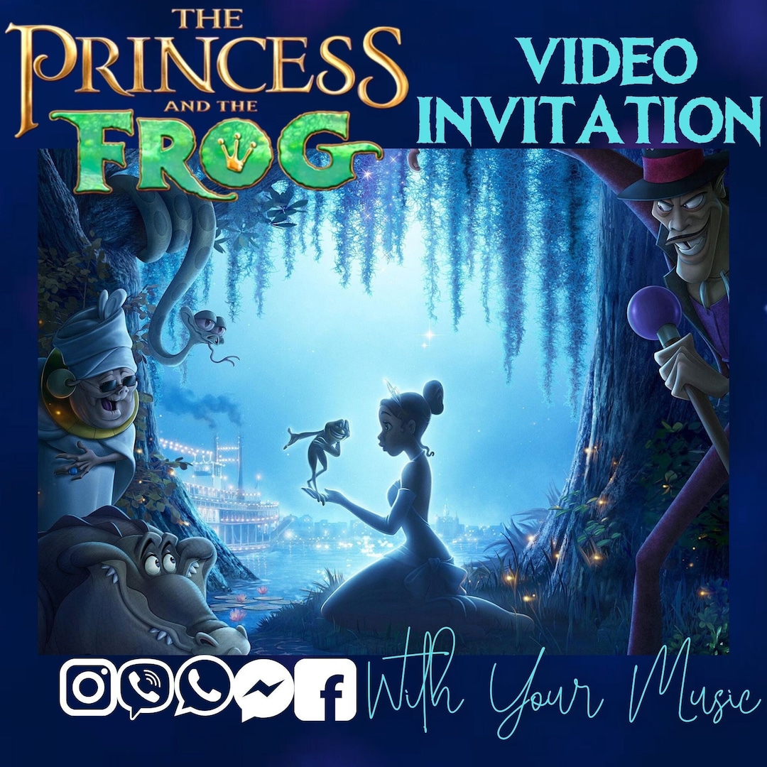 The Princess and the Frog Invite, Tiana Party Invite, Tiana Invitation ...