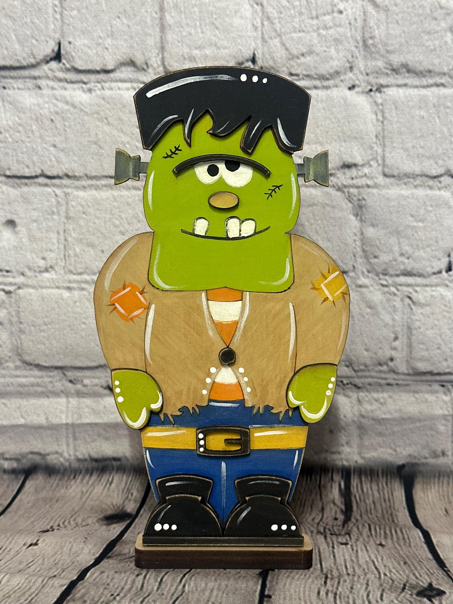 DIY Frankenstein Shelf Sitter | Unfinished MDF Wood Blank, Halloween ...