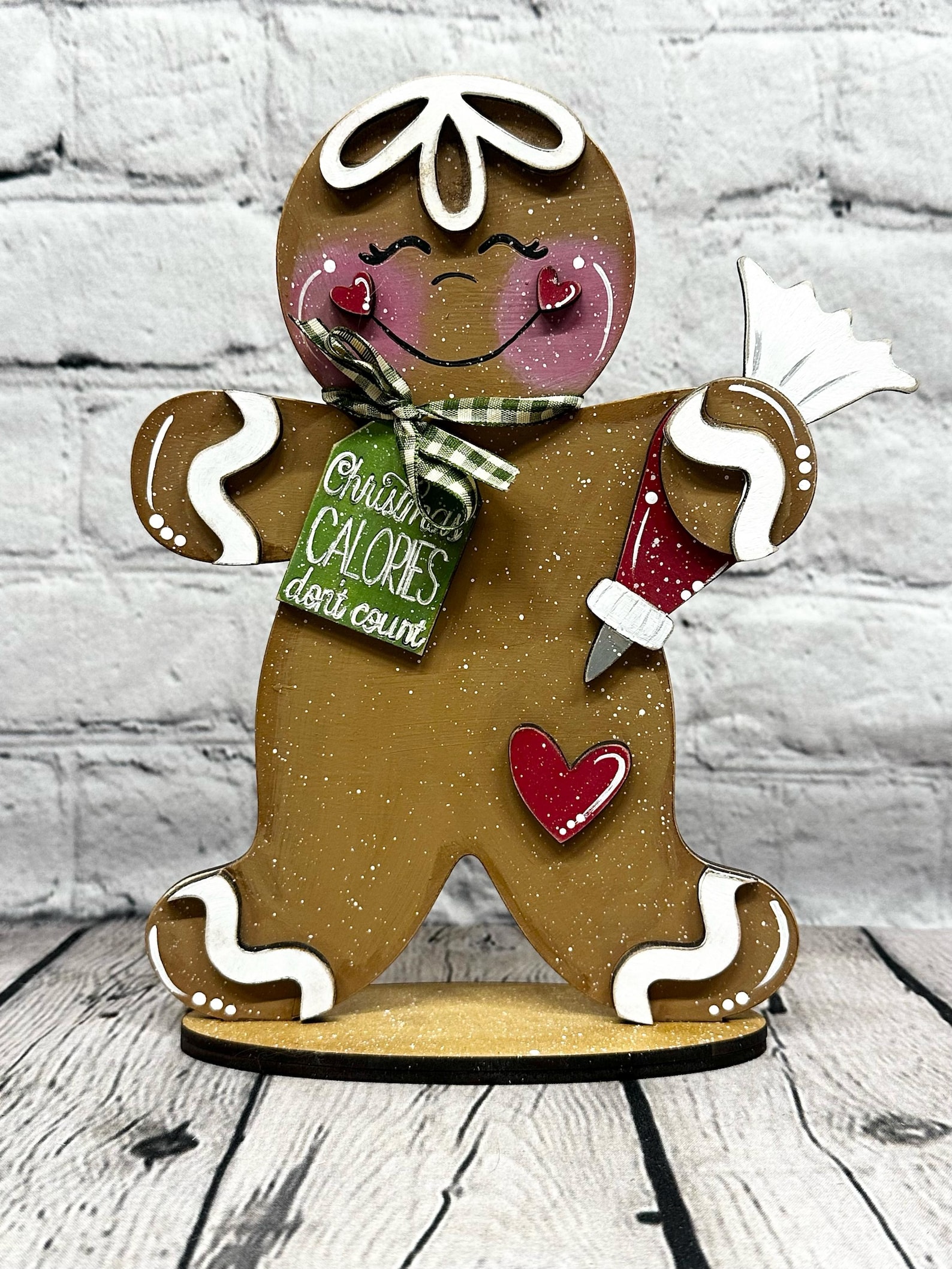 DIY Gingerbread Man Shelf Sitter | Unfinished Wood Christmas Decor - Etsy
