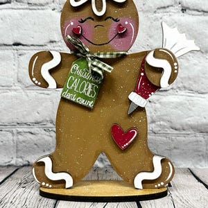 DIY Gingerbread Man Shelf Sitter | Unfinished Wood Christmas Decor - Etsy