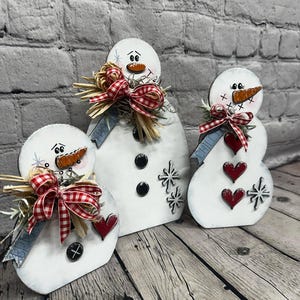 DIY Snowman Family Kit | DIY Wood Crafts | Wood Blanks | Home Decor ...