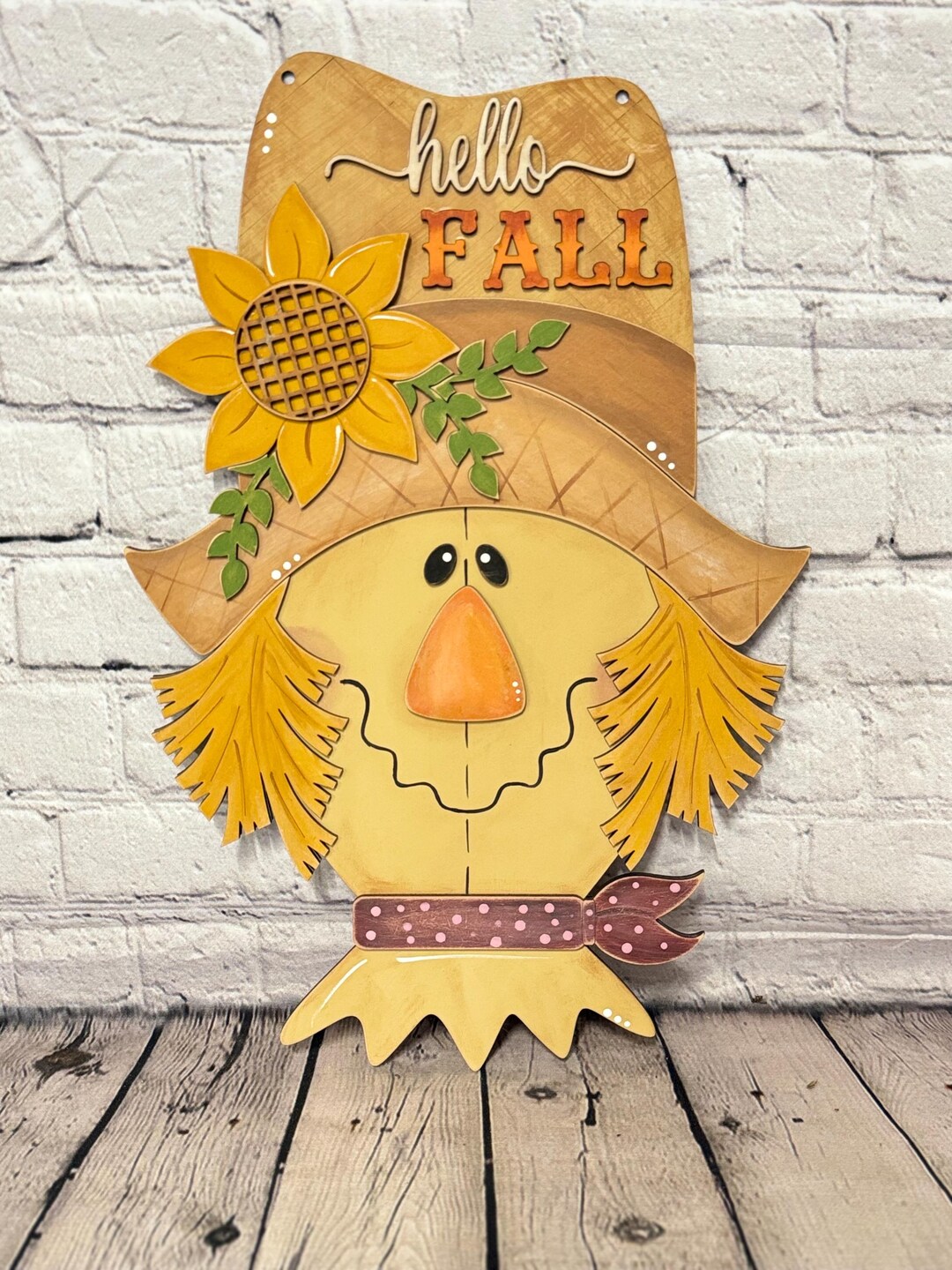 DIY Fall Scarecrow With Sunflower | Fall Decor | Home Decor | Wood ...