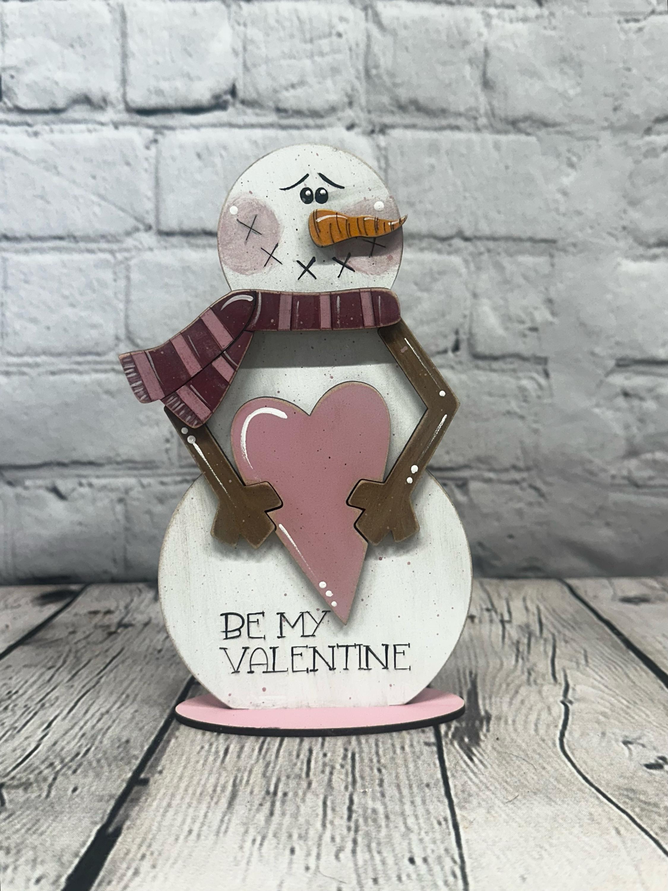 DIY Valentines Day Snowman Kit | Unfinished Wood Blanks | DIY Wood ...