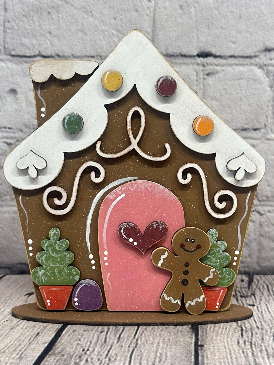 DIY Gingerbread House Shelf Sitter | Unfinished Wood Craft Blank - Etsy