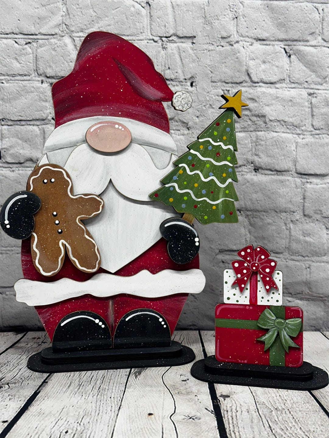 DIY Santa Gnome With Tree and Gingerbread | Christmas Gnome | DIY Wood ...