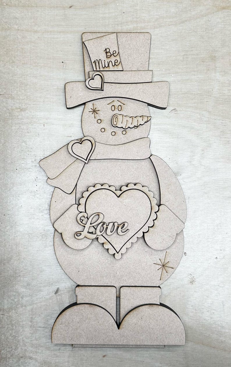 DIY Valentine's Day Snowman Shelf Sitter | DIY Wood Crafts | Wood ...