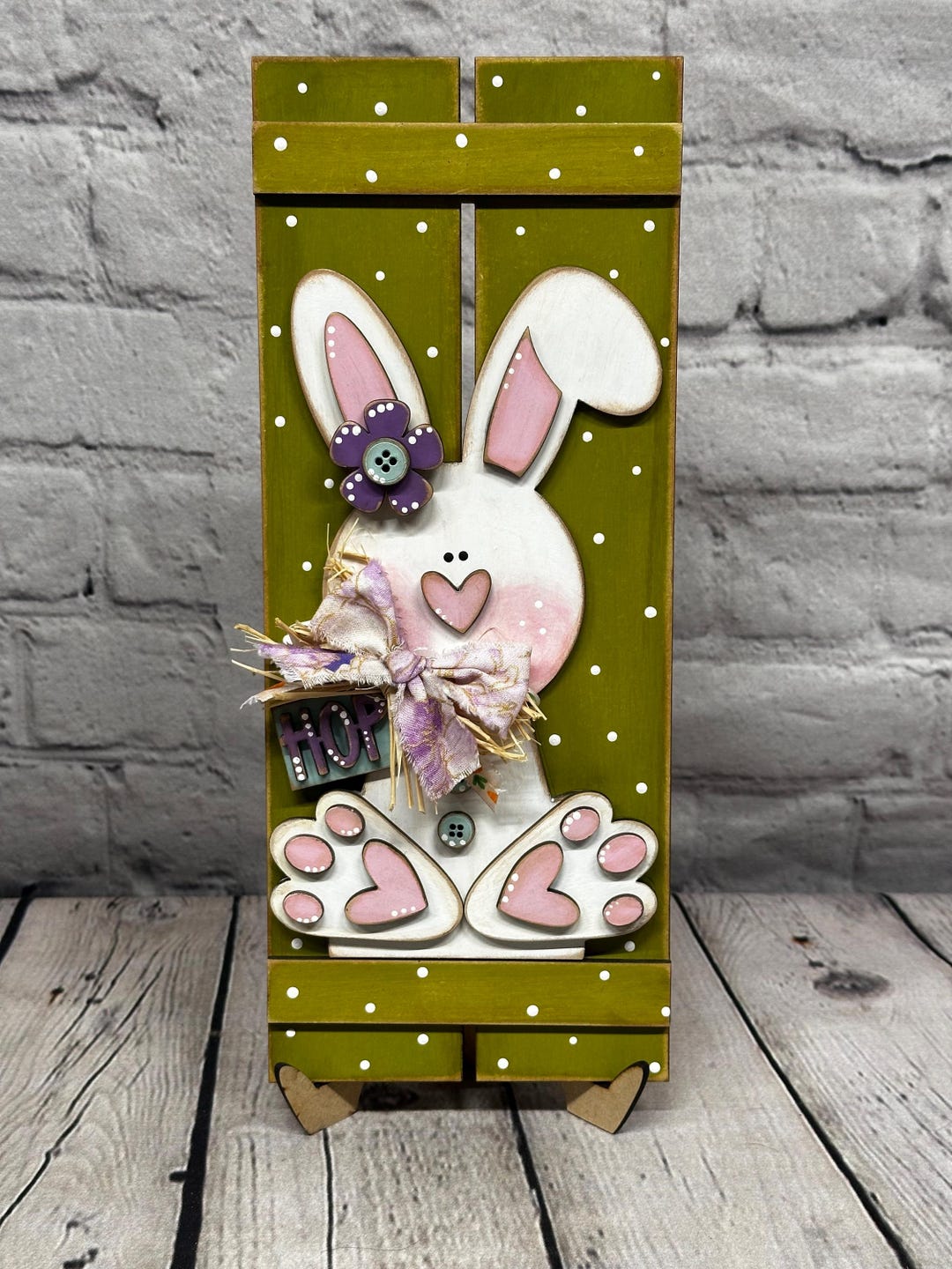 DIY Easter Bunny Pallet Shelf Sitter | DIY Wood Crafts | Home Decor ...