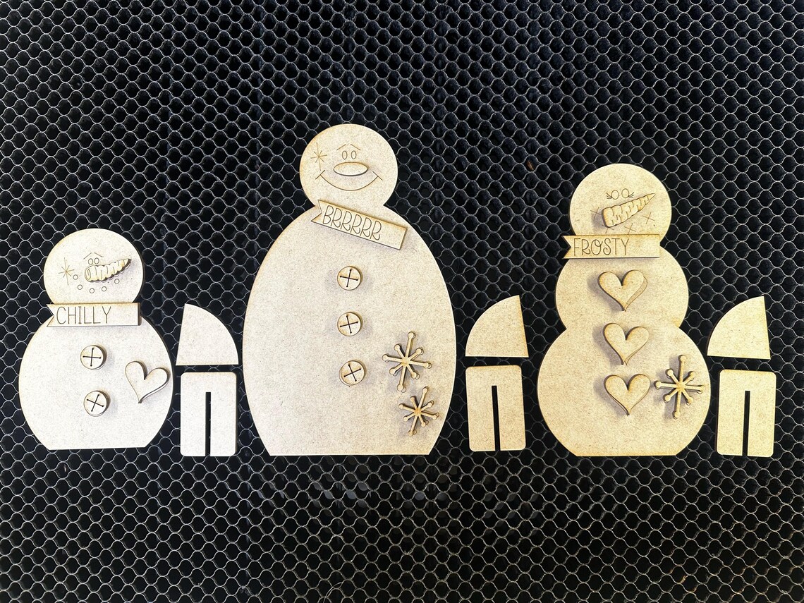 DIY Snowman Family Kit | DIY Wood Crafts | Wood Blanks | Home Decor ...