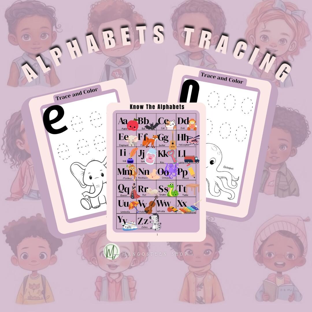 ABC Kids Learning canva FREE Template - Etsy