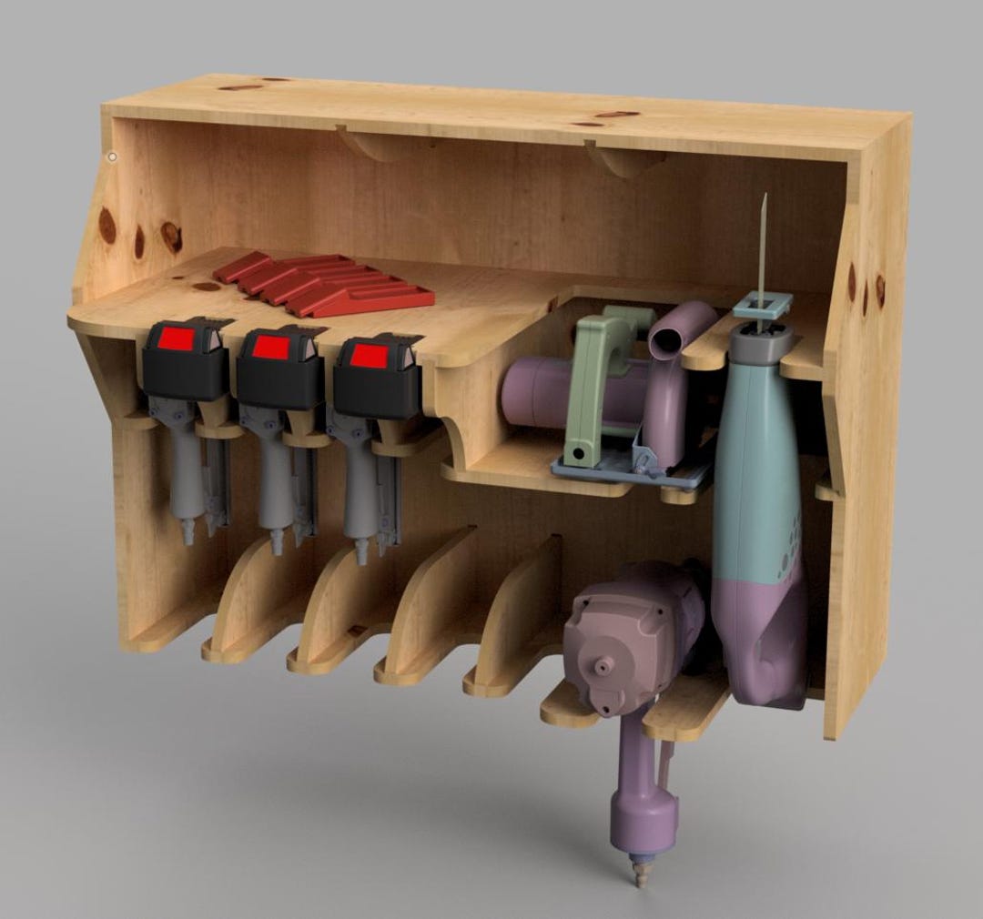 Cordless Tool Organizer STEP, STL, DWG Download - Etsy