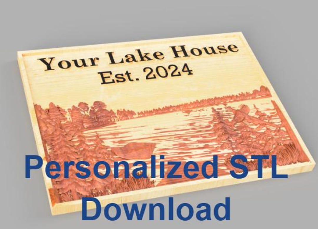 Custom Lake House, or Cabin 3D STL Sign - Etsy