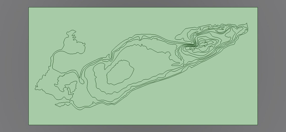 Lake Erie Depth Map STEP & STL File - Etsy