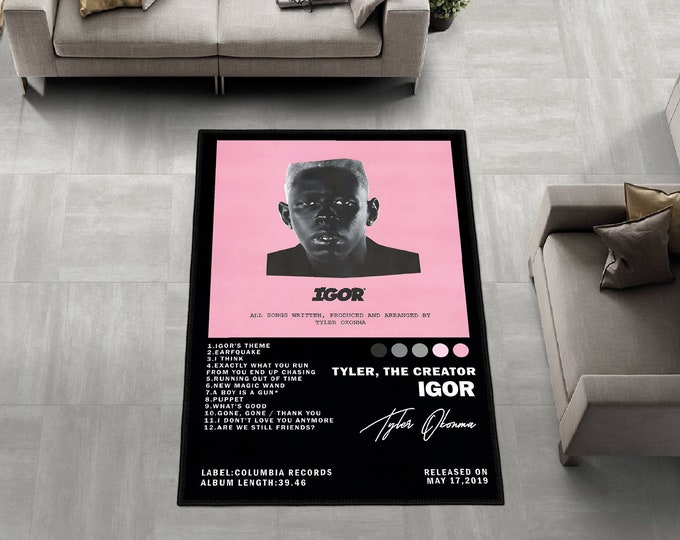 Igor Tyler the Creator Album Receipt Area Rug, Music Lover Home Decor ...