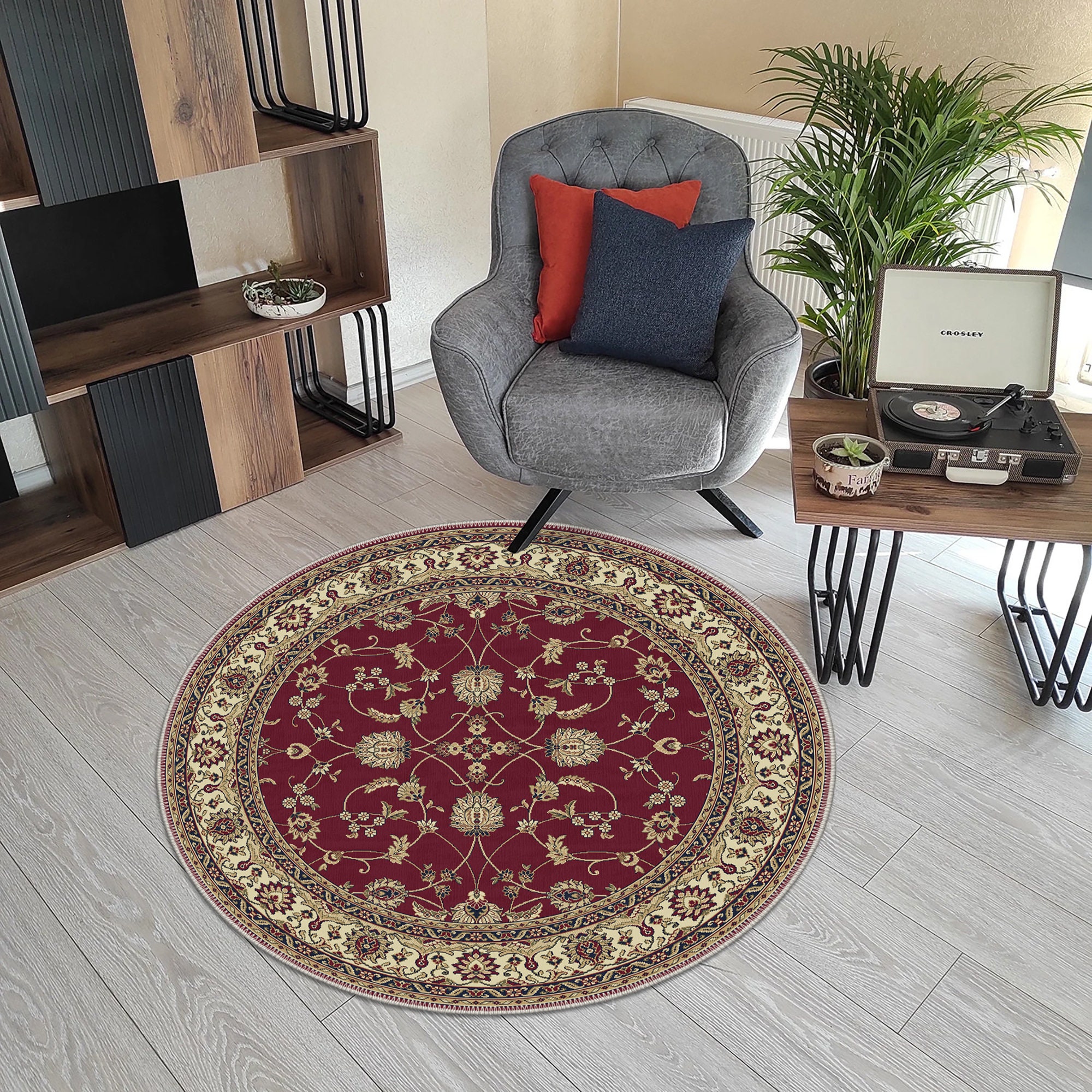 Traditional Round Rugs|persian Round Rug|living Room Rug|round Rug ...
