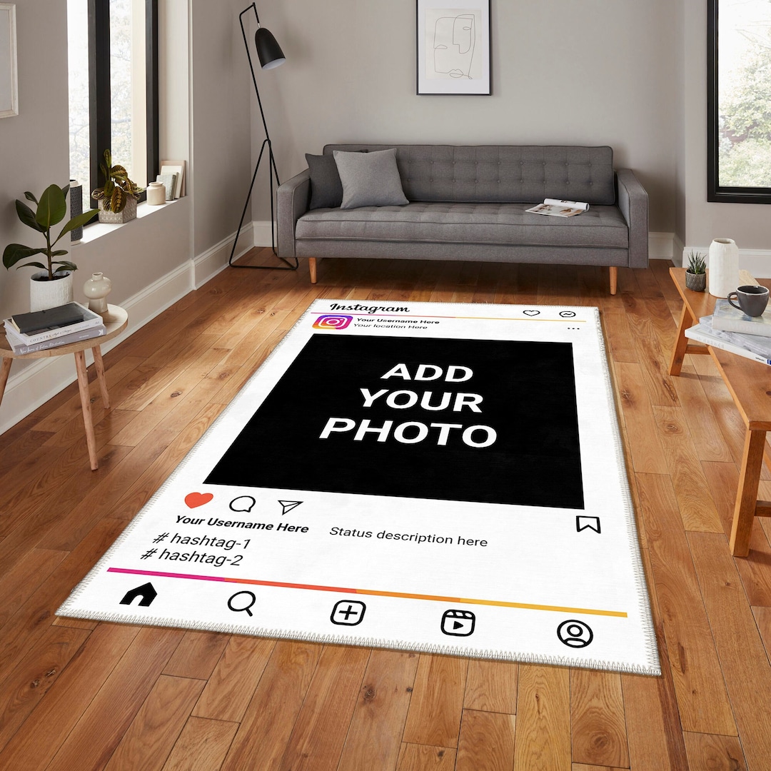 Personalized Instagram Post Rug, Custom Rug, Instagram Rug, Instagram ...
