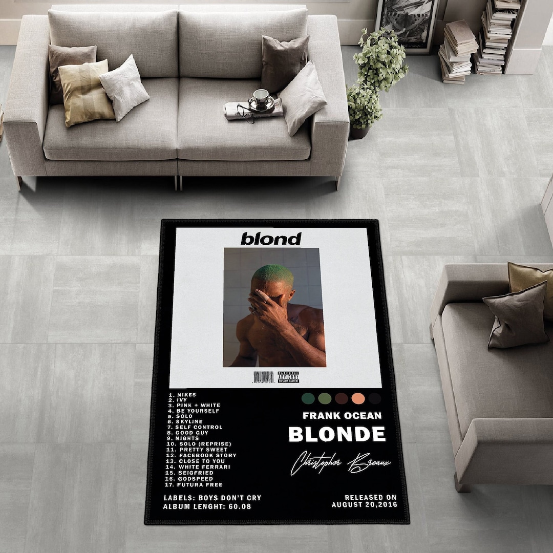 Frank Ocean Album Cover Rug, Album Cover Rug, Blonde Album Cover Rug ...