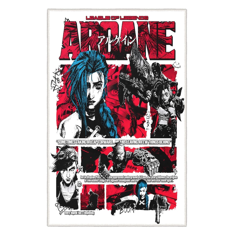 Arcane Area Rug,arcane Merch,arcane Gifts,arcane Jinx Merch,arcane ...
