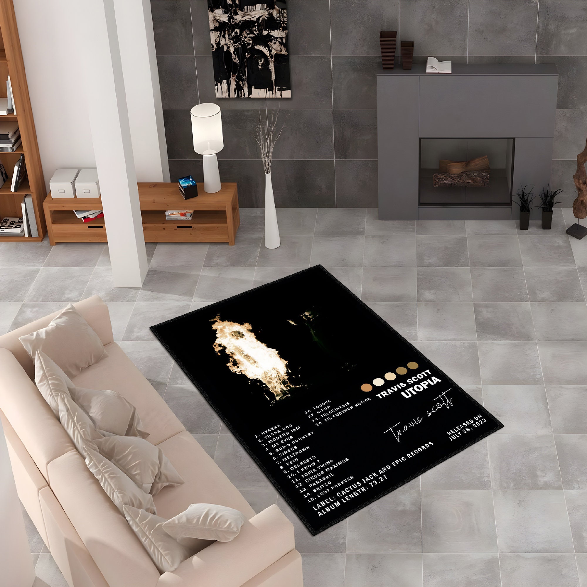 Travis Scott Album Cover Rug,utopia Album Cover Rug,album Cover Rug ...