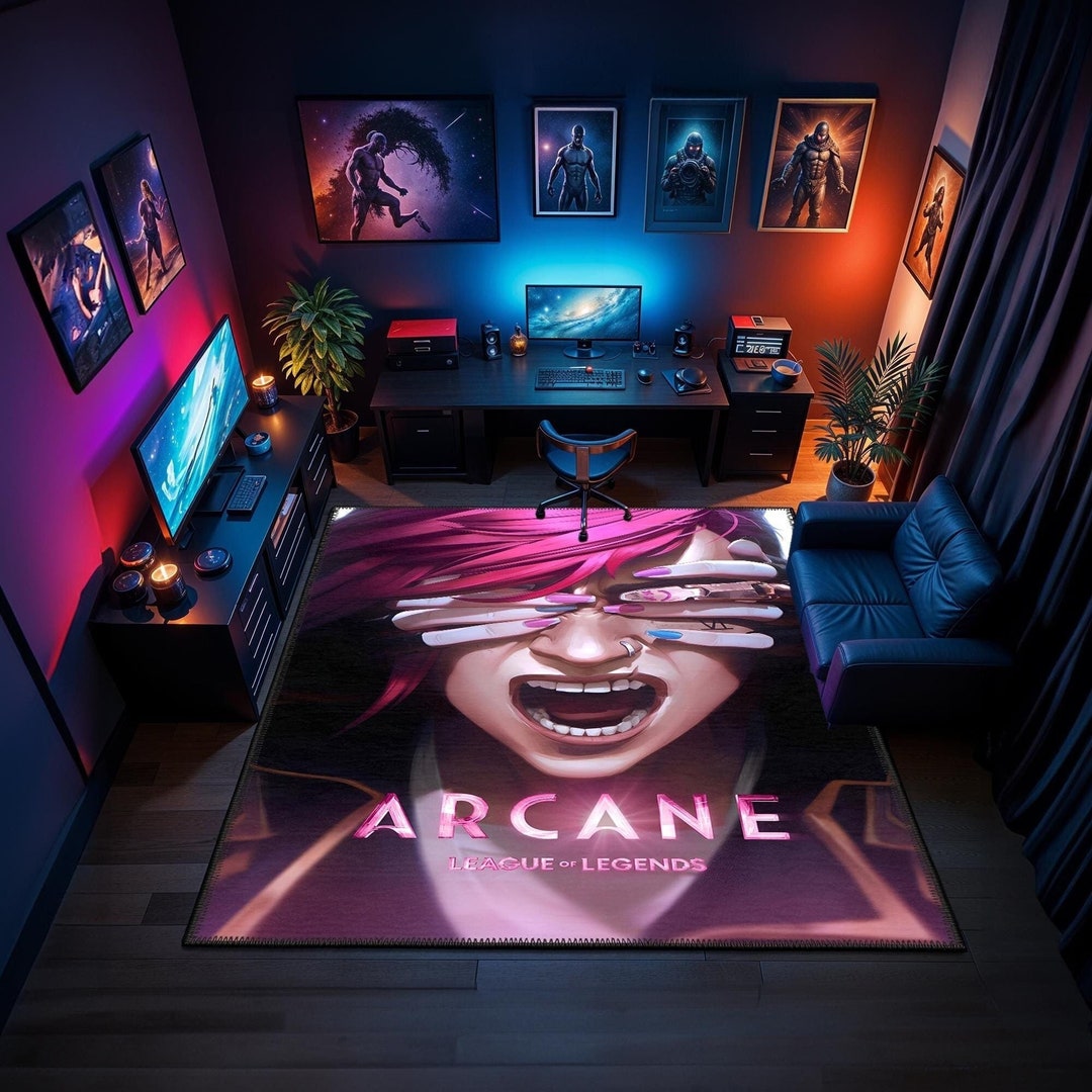 Arcane Rug,area Rugs,arcane Merch,arcane Jinx,arcane League of Legends ...