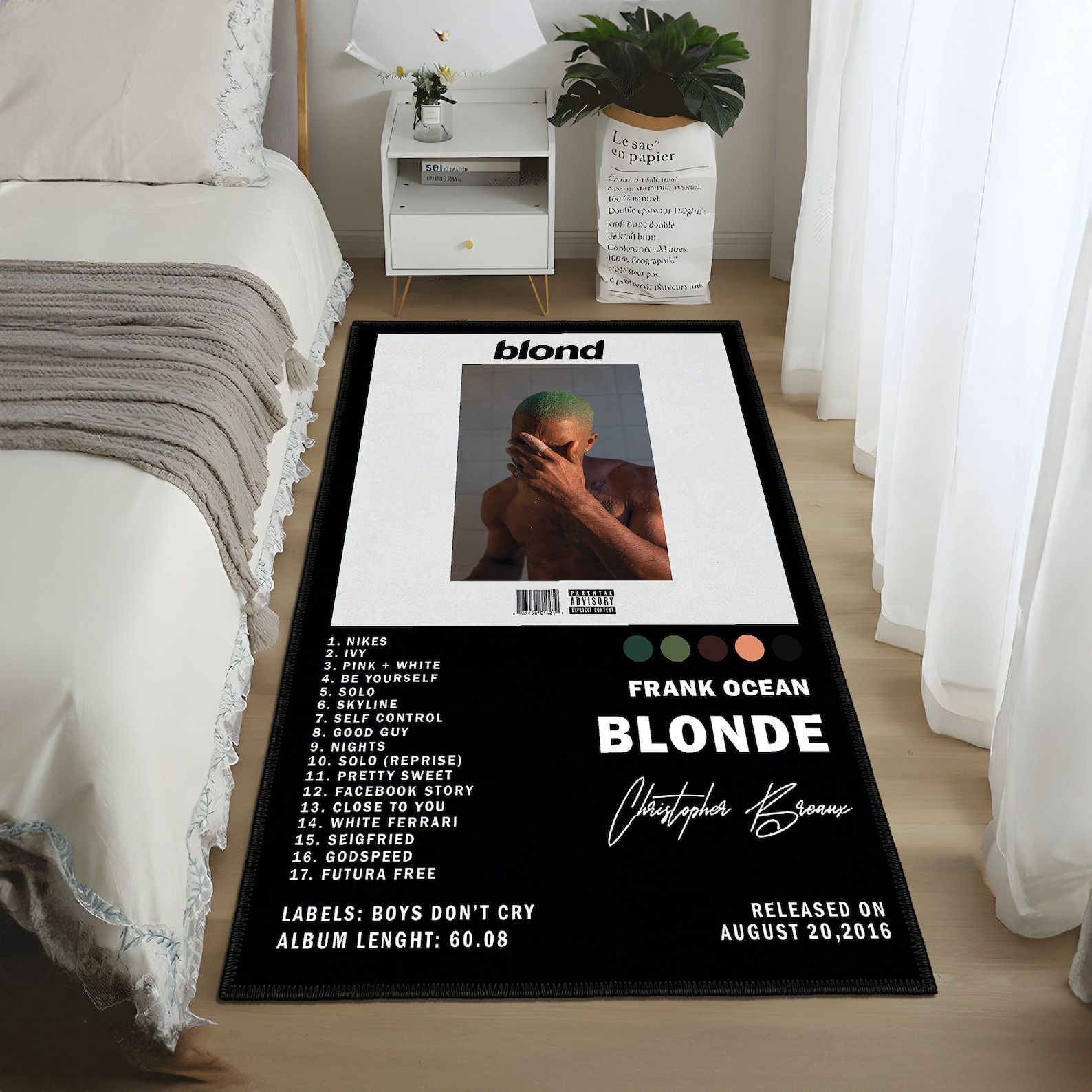 Frank Ocean Album Cover Rug, Album Cover Rug, Blonde Album Cover Rug ...