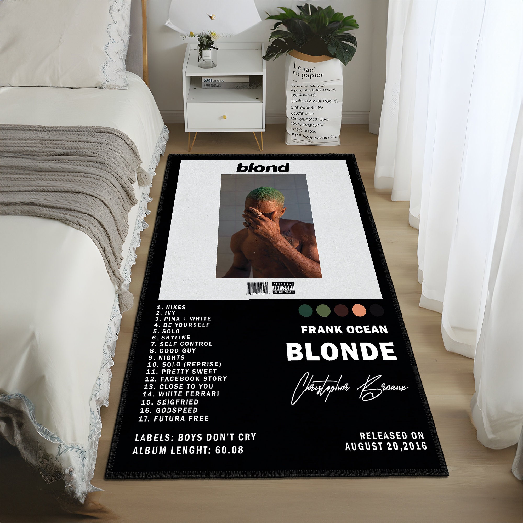 Frank Ocean Album Cover Rug, Album Cover Rug, Blonde Album Cover Rug ...