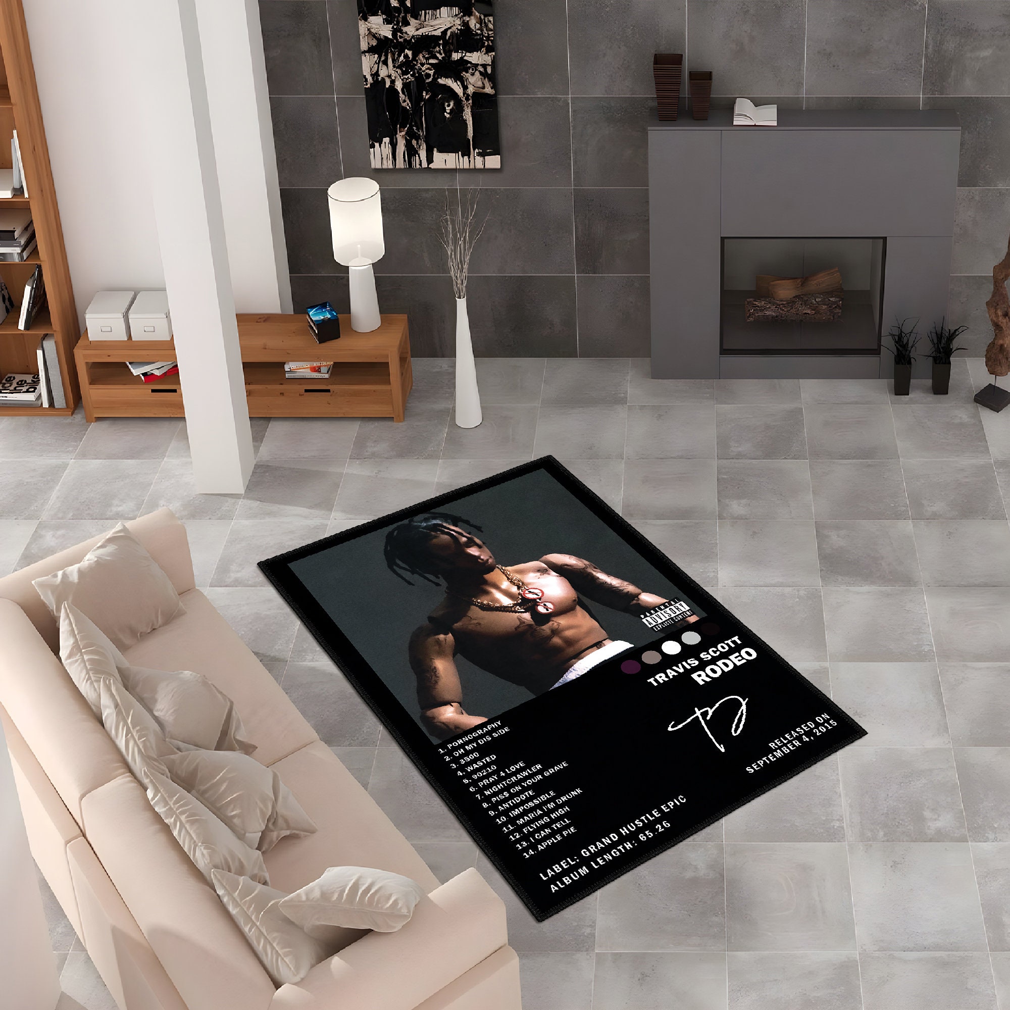 Travis Scott Album Cover Rug, Rodeo Album Cover Rug, Album Cover Rug ...