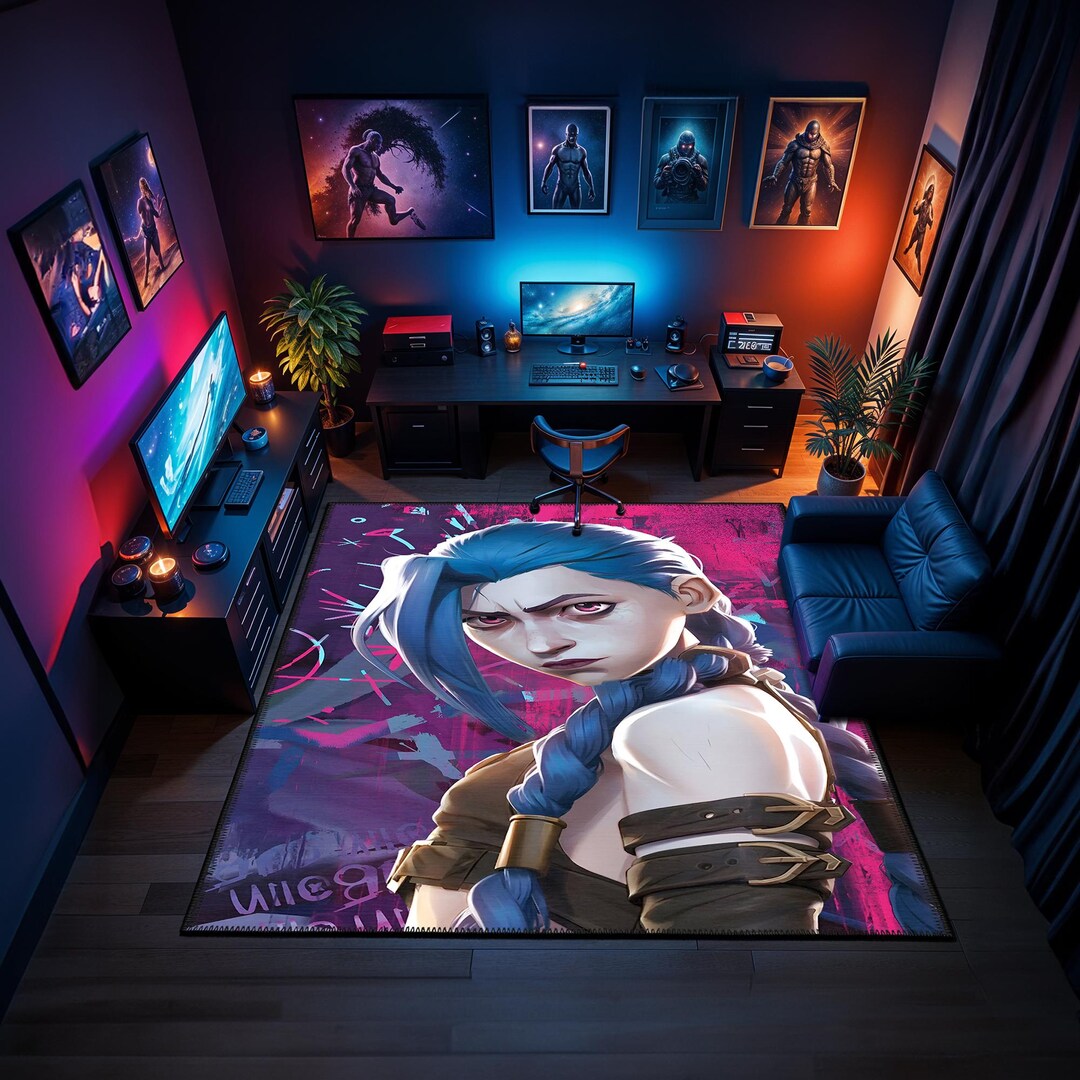 Jinx Arcane Rug,area Rugs,arcane Gifts,arcane Merch,jinx League of ...