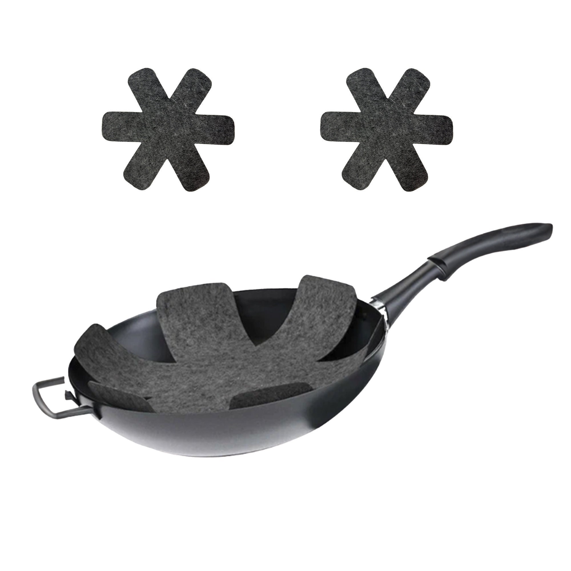 Pot and Pan Protectors, Felt Cookware Protector Set, Pan Base Protector ...
