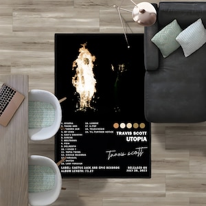 Travis Scott Album Cover Rug,utopia Album Cover Rug,album Cover Rug ...