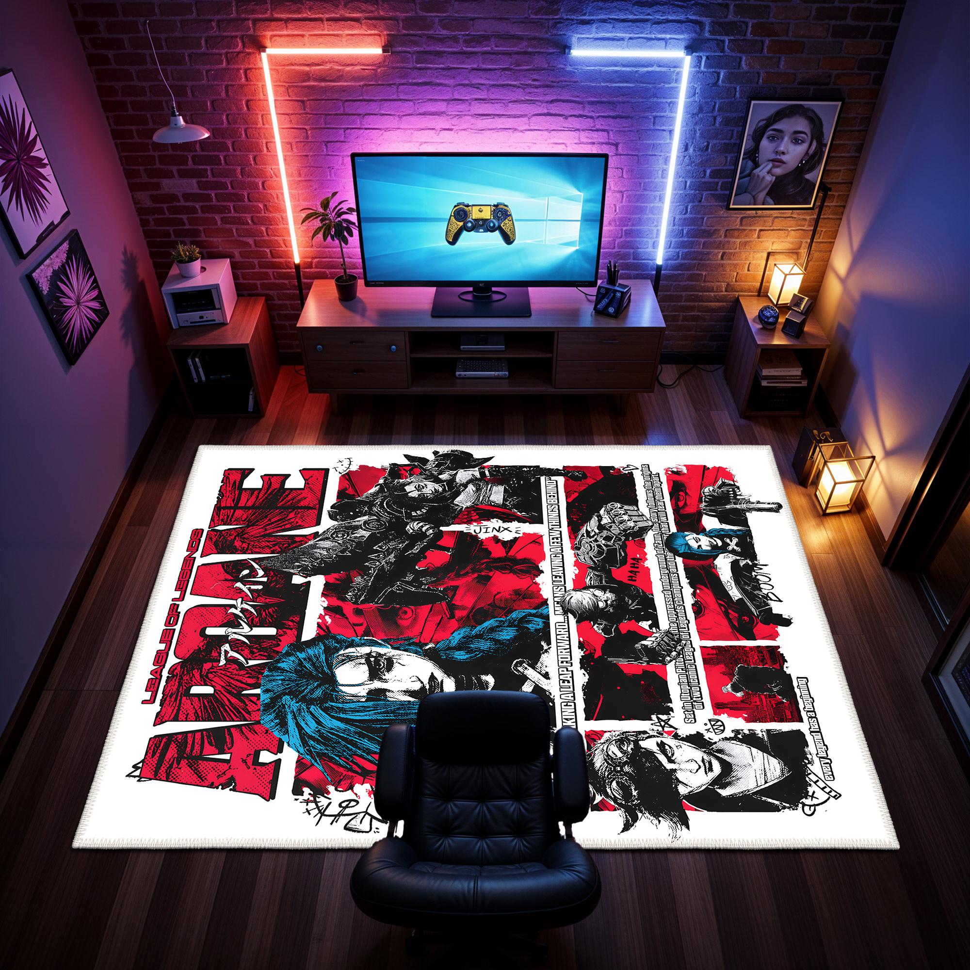 Arcane Area Rug,arcane Merch,arcane Gifts,arcane Jinx Merch,arcane ...