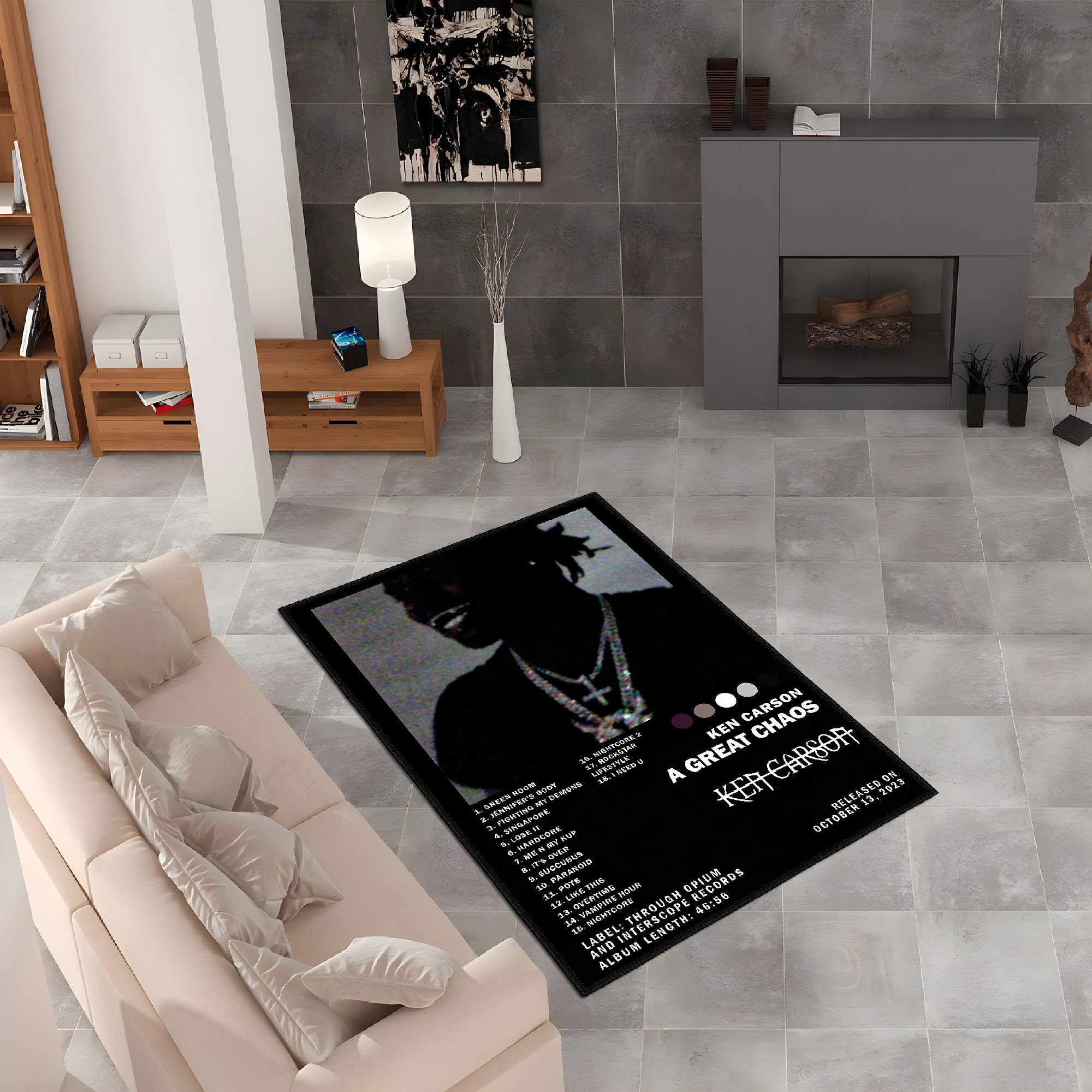 Ken Carson Album Cover Rug, Album Cover Rug, Indoor Rug, Area Rugs ...