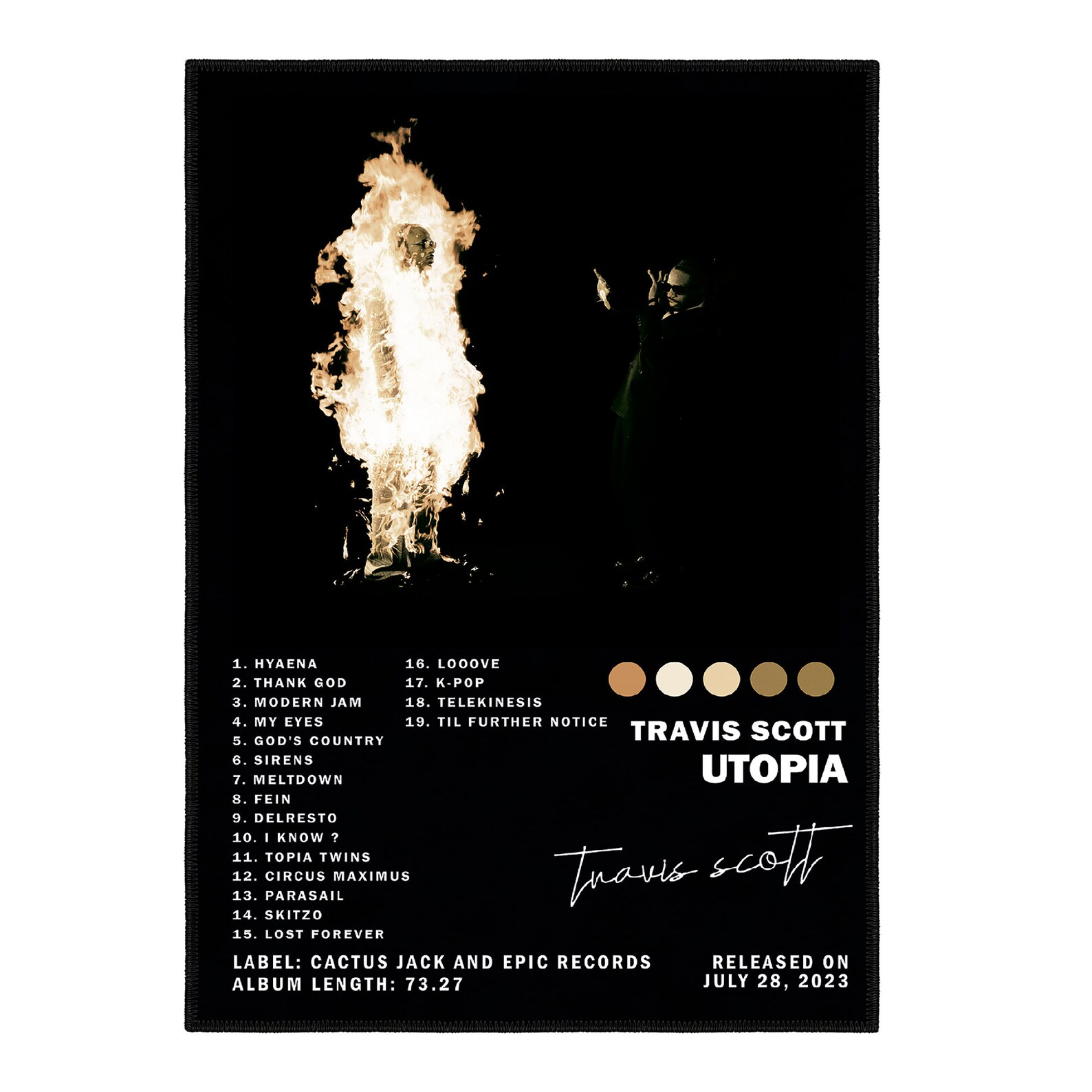 Travis Scott Album Cover Rug,utopia Album Cover Rug,album Cover Rug ...