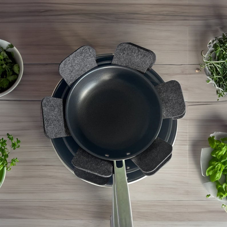 Pot and Pan Protectors, Felt Cookware Protector Set, Pan Base Protector ...