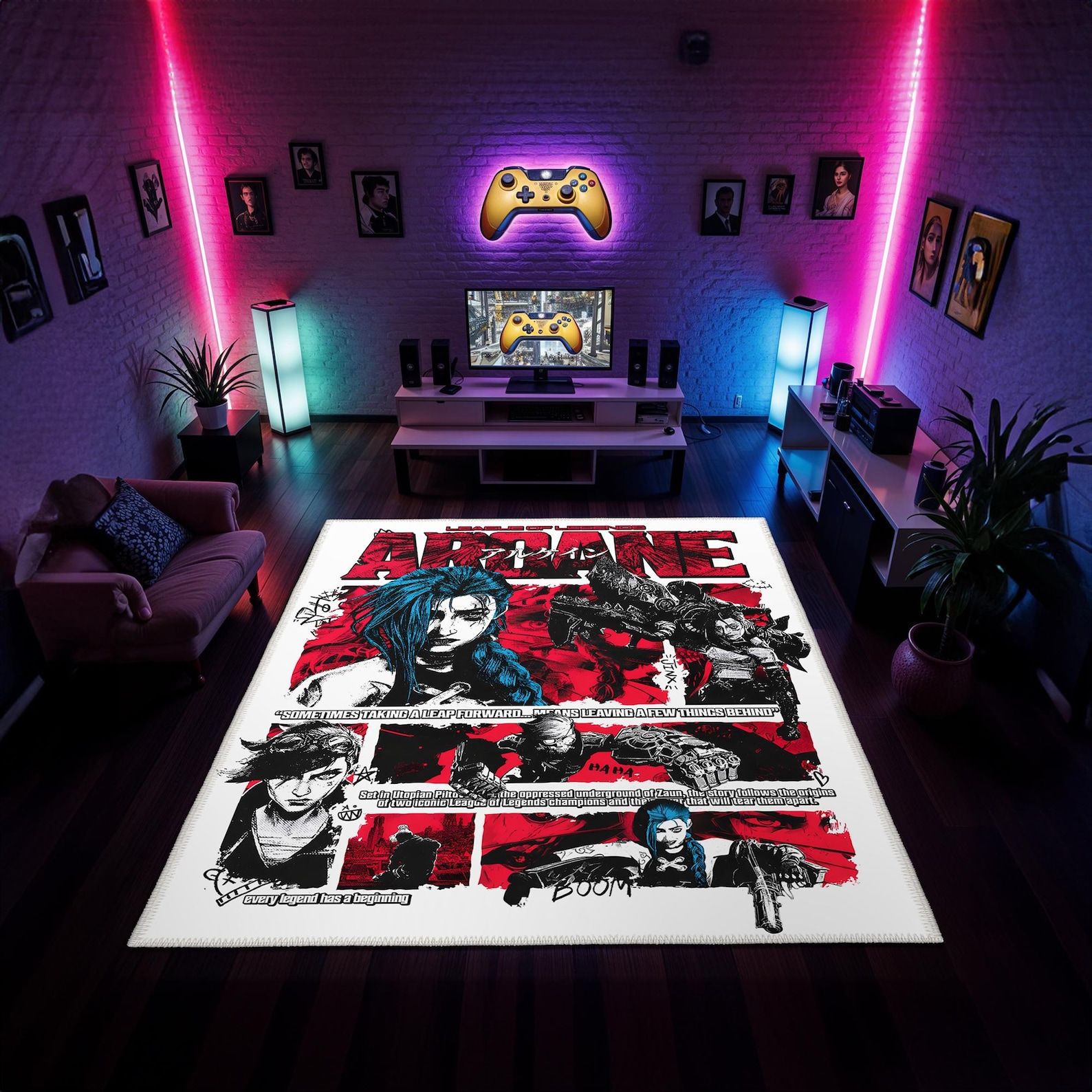 Arcane Area Rug,arcane Merch,arcane Gifts,arcane Jinx Merch,arcane ...